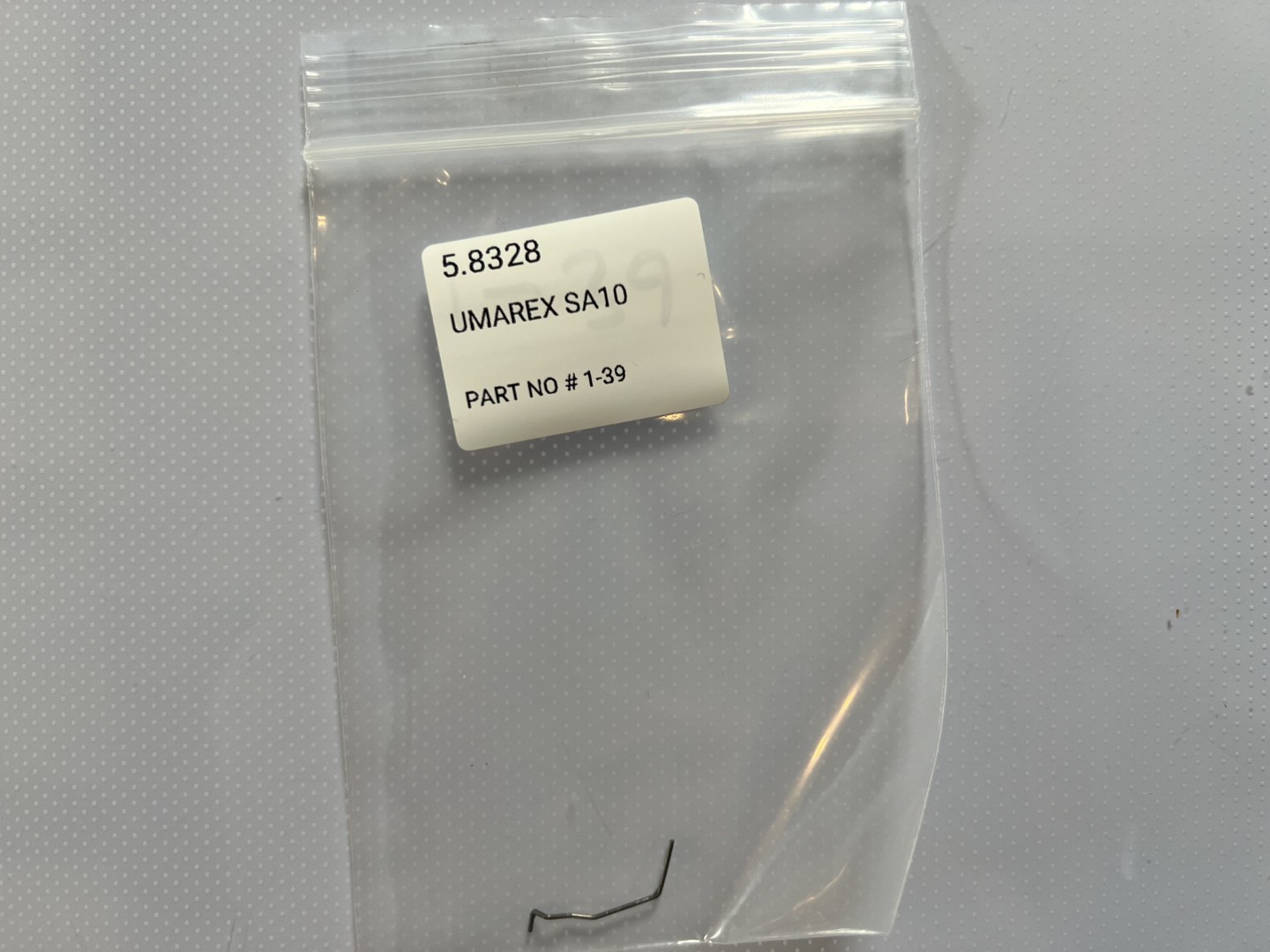 UMAREX – UMAREX SA10, AIR PISTOL, Model [5.8328] Part No # PART-1-39 ...