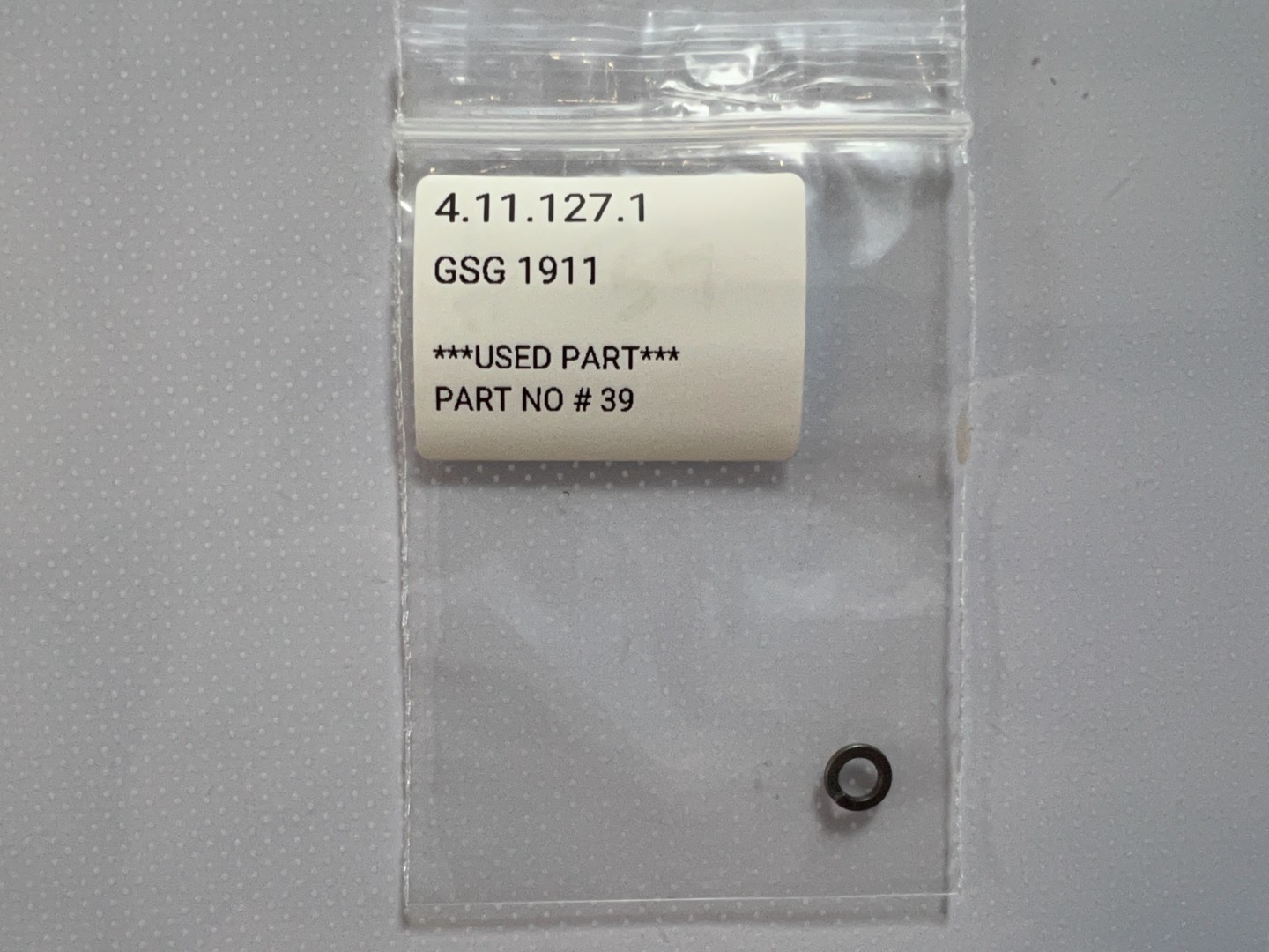 GSG – 1911 22 LR Part No # 39, WASHER Condition USED/OTHER Our Ref> # ...