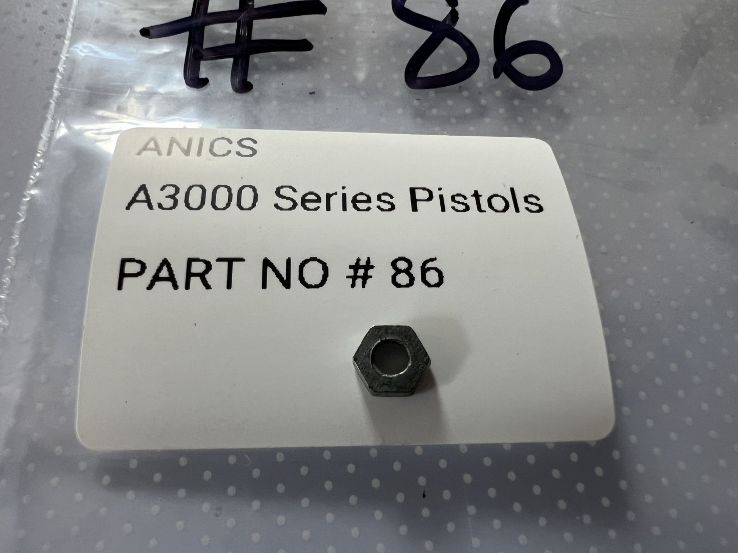 ANICS – ANICS A3000, AIR PISTOL Part No # 86, SIGHT RETAINING NUT X 1 Condition NEW/OTHER Our ...