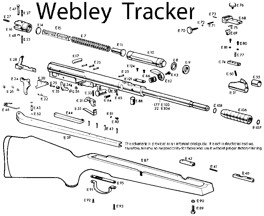 A-SCHEMATIC-WEBLEY & SCOTT – WEBLEY VULCAN/TRACKER, AIR RIFLE – Gun Parts
