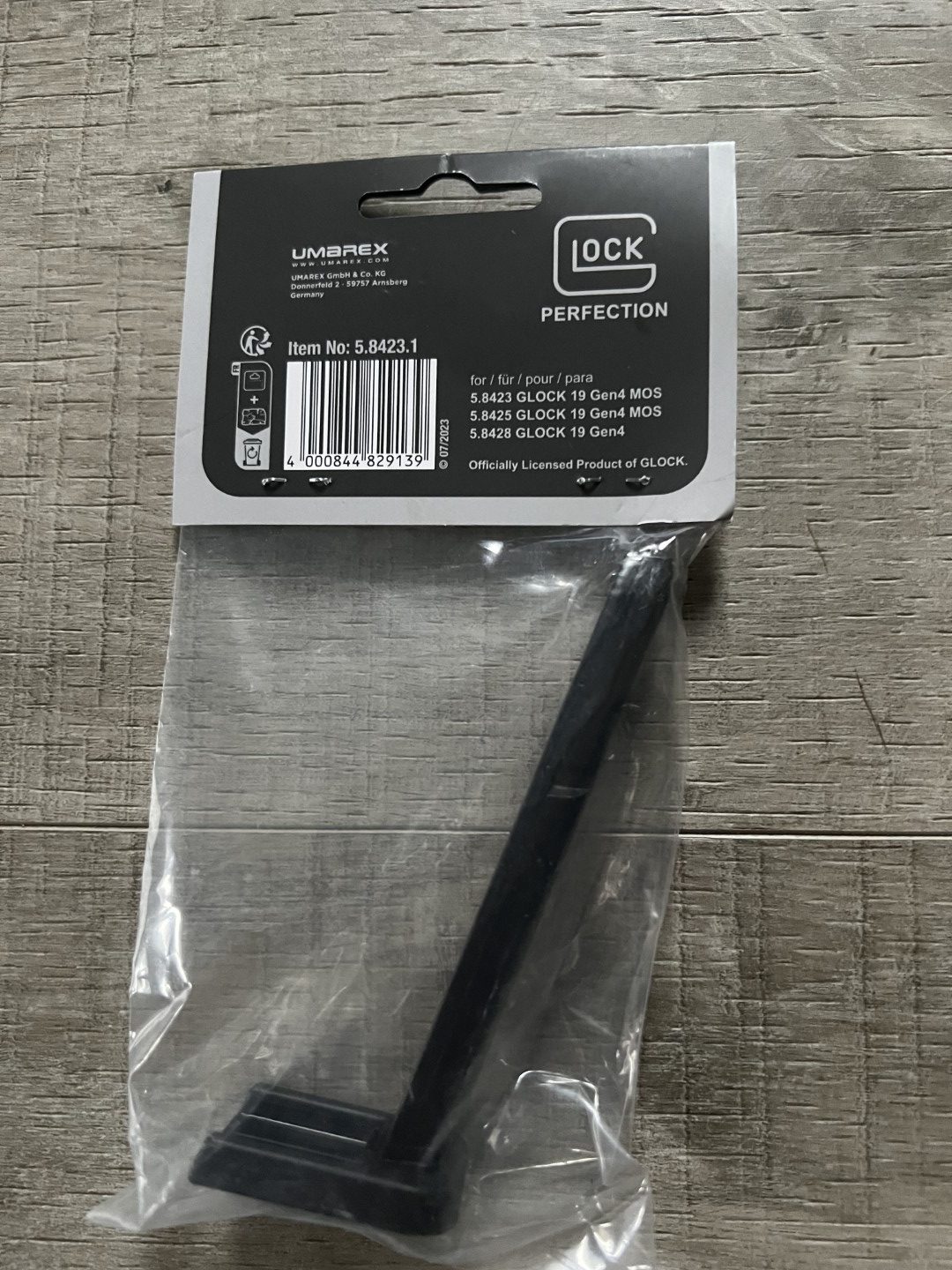 UMAREX – GLOCK 19, AIR PISTOL, Model [5.8423] Part No # 5.8423.1, SPARE ...