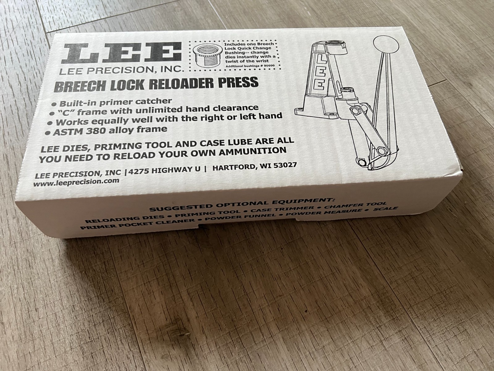 LEE PRECISION BREECH LOCK RELOADER PRESS 90045 RELOADING PRESS SINGLE ...